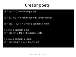 7. tuples, set & dictionary | PPT