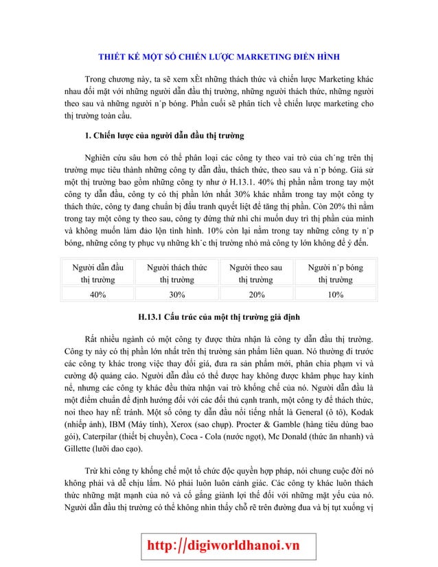 THIẾT KẾ MỘT SỐ CHIẾN LƯỢC MARKETING ĐIỂN HÌNH | PDF