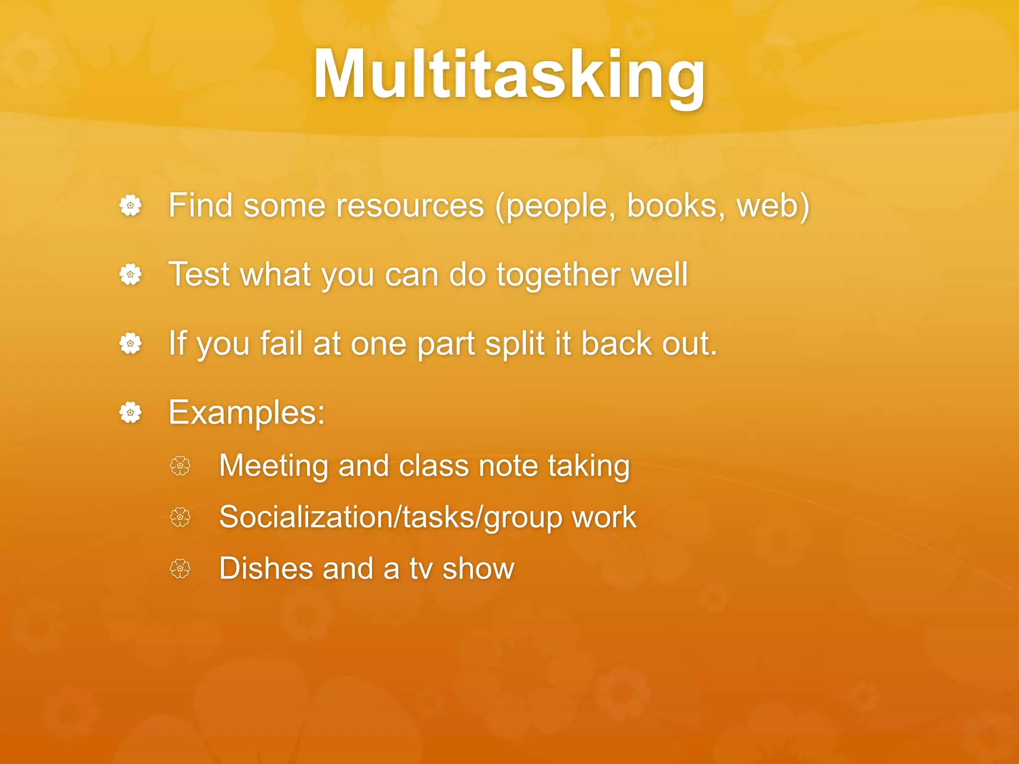 How to do it all ... or how not to drown while doing too many things ...
