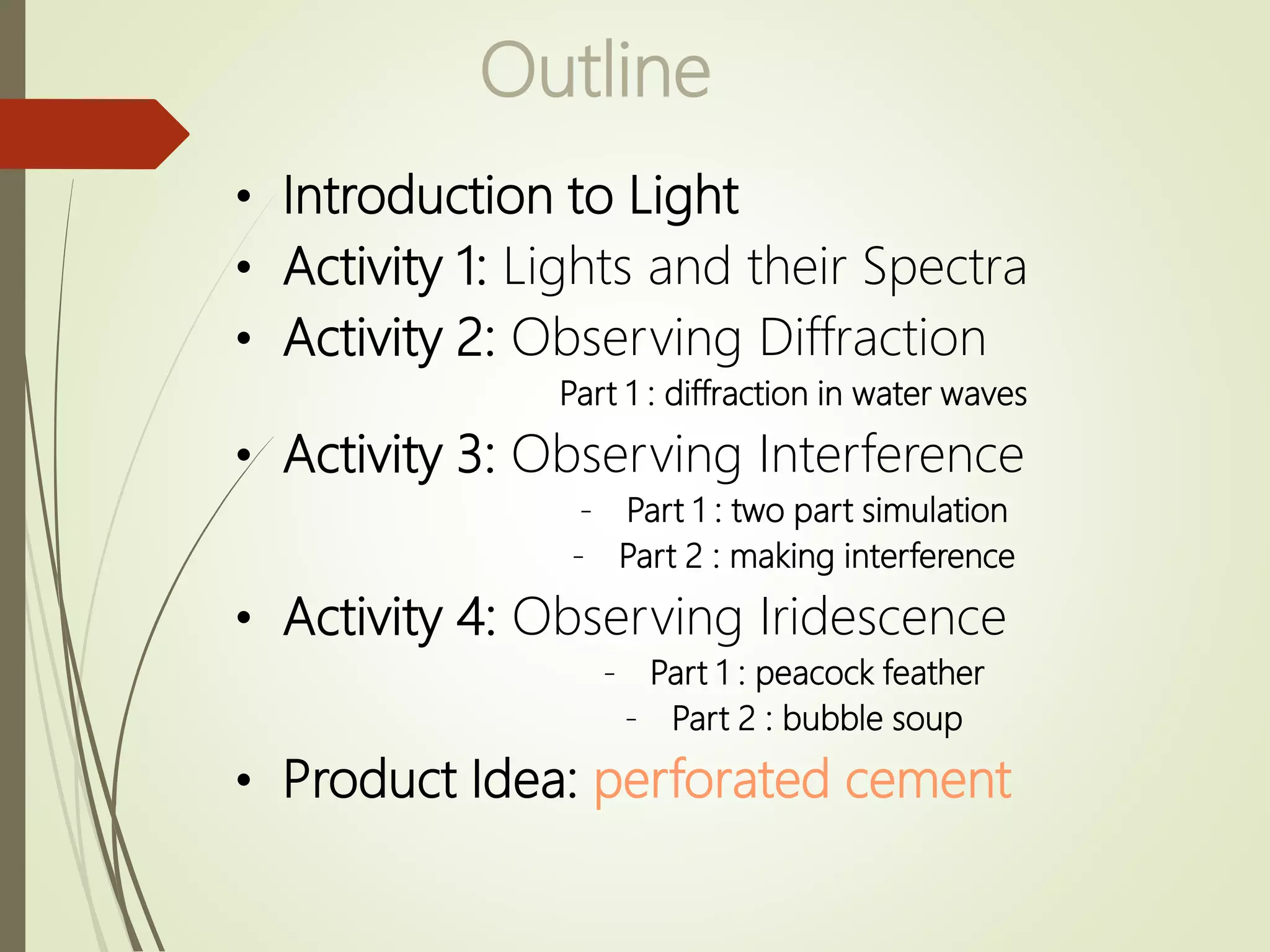 Manipulation of Light In the Nanoworld, Perforated Cement IDM13 | PPT