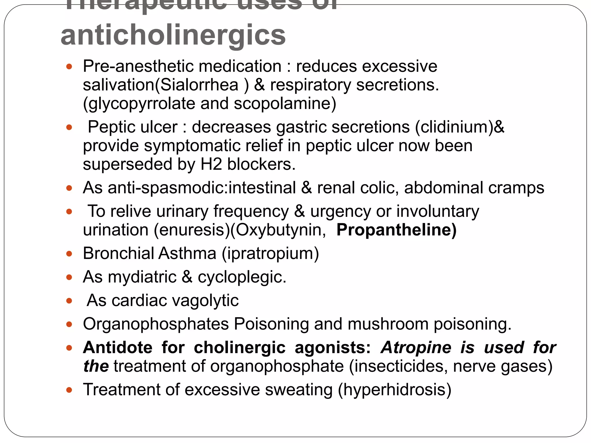 drugs acting on autonomic nervous system | PPTX