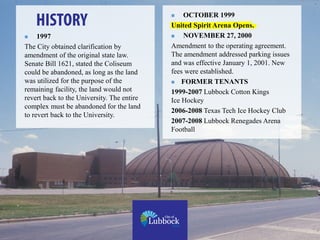Lubbock Municipal Auditorium and Coliseum Presentation | PDF | Land and ...