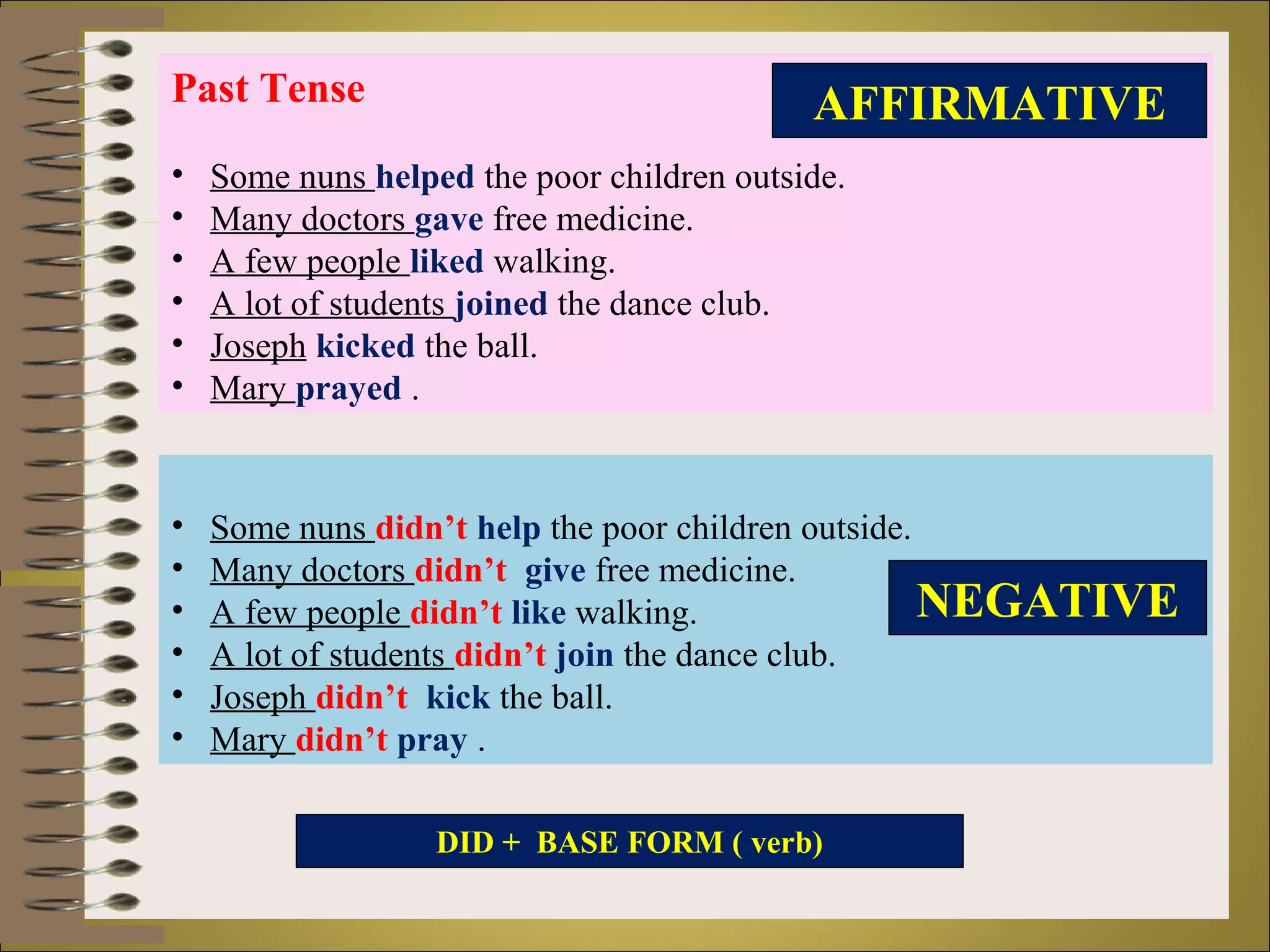Action Verbs (Past) | PPT