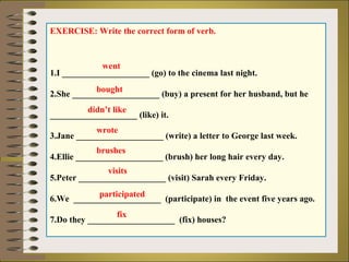 Action Verbs (Past) | PPT