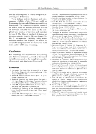 reproducibility of the condylar position indicator | PDF