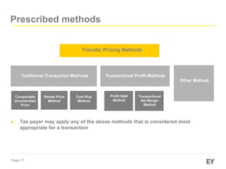 Overview of Transfer Pricing in India - EY India | PDF