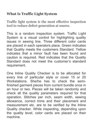 SOP of Seven Zero System or Traffic Light System । TLS | PDF