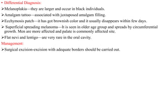 oral pigmented lesions | PPTX