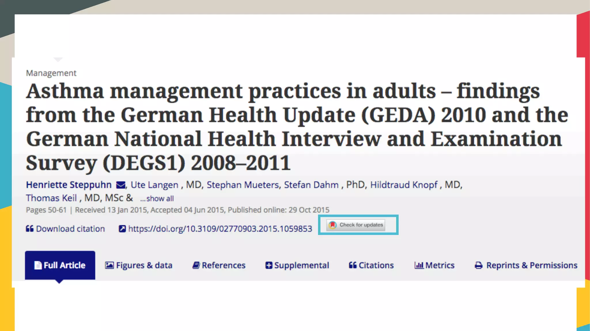 Crossmark - Crossref LIVE Hannover | PDF