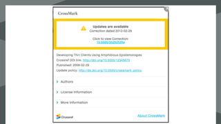 Crossmark - Crossref LIVE Hannover | PDF | Desktop Publishing | Computer Software and Applications