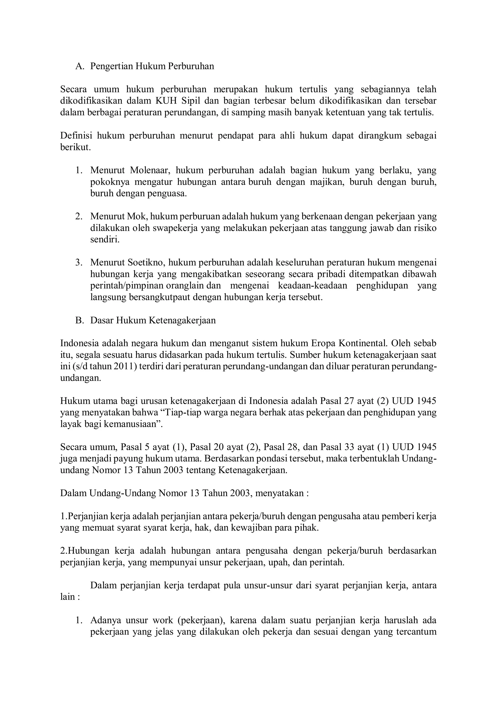 7. hbl,clara monalisa,hapzi ali, hukum perburuhan, universitas mercu buana, 2018 | PDF