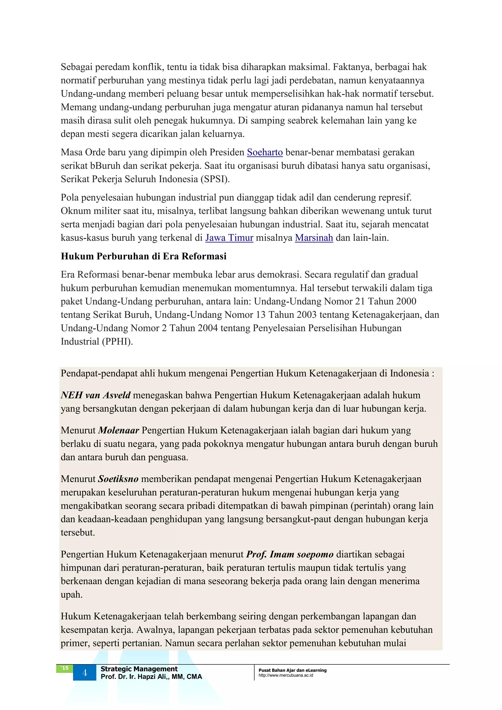 HBL7. Muhammad Rizal Ramadhan hapzi ali, modul hbl, hukum perburuhan, Universitas mercu buana ...
