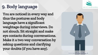 Top 10 Interview Tips | PPTX | Resume Writing and Advice | Job Search