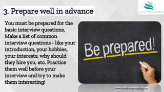 Top 10 Interview Tips | PPTX | Resume Writing and Advice | Job Search