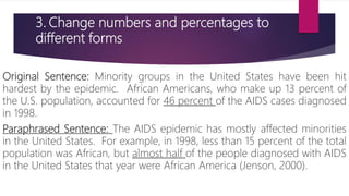 7. paraphrasing | PPTX