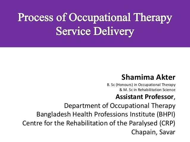 Diagram Of The Occupational Therapy Process Case Study Prese