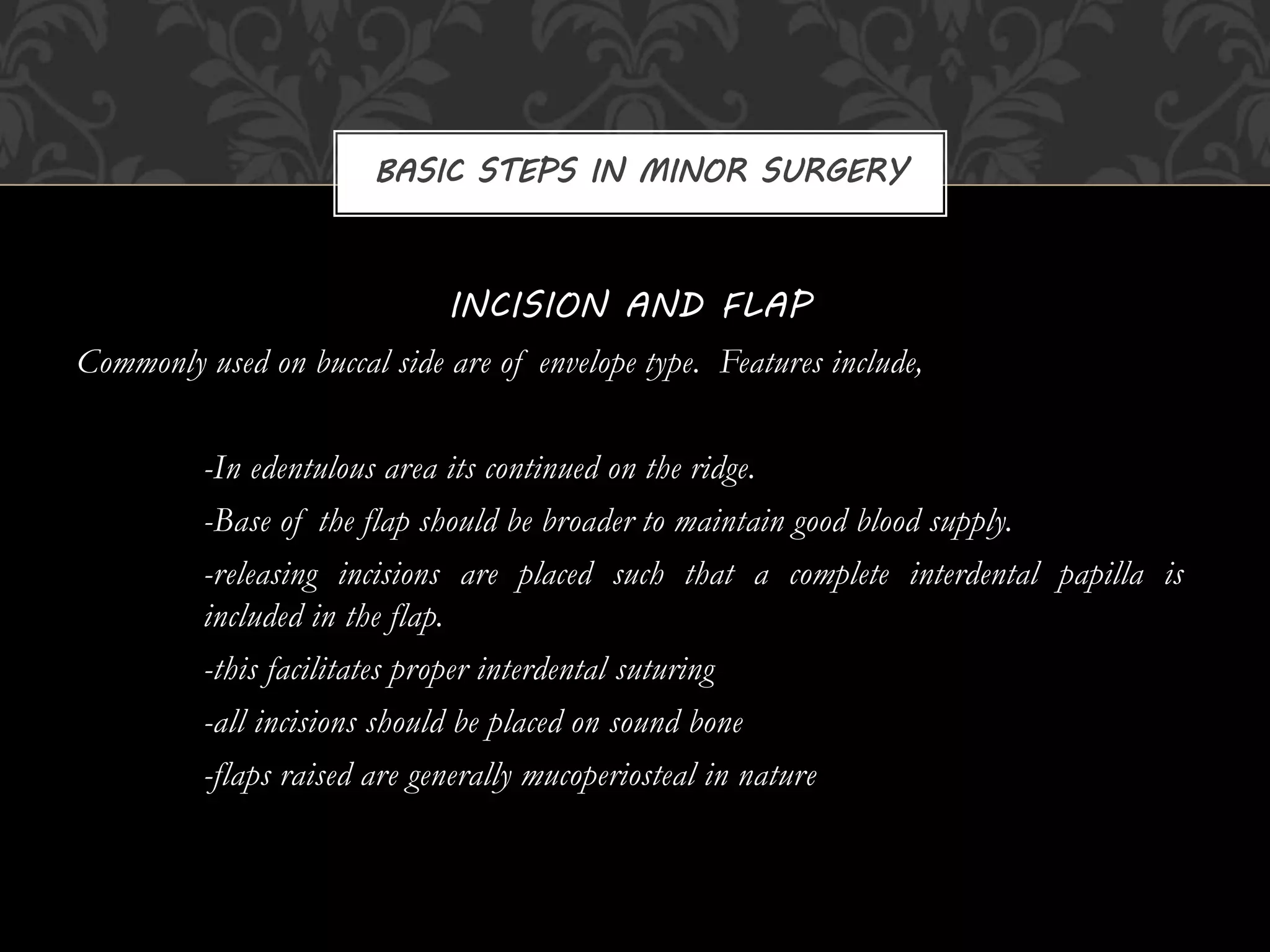 minor oral surgical procedures in pediatric dentistry | PPTX