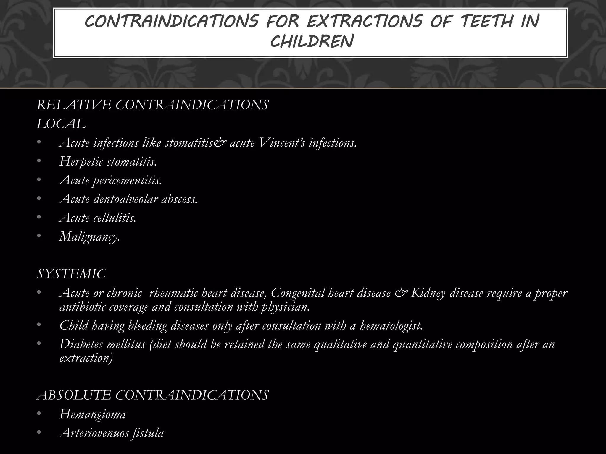 minor oral surgical procedures in pediatric dentistry | PPTX
