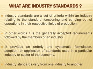Industry standards | PPTX