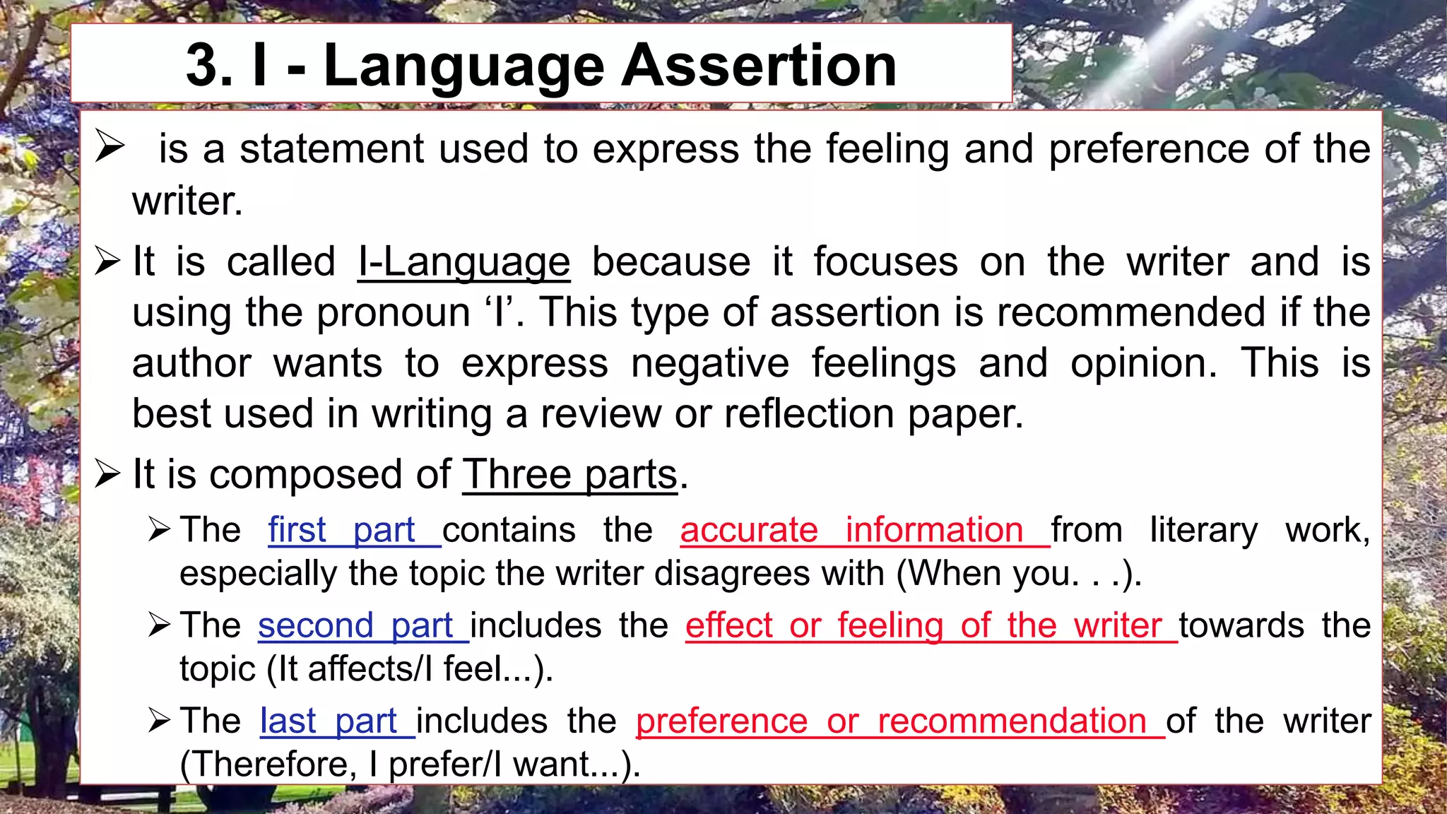 FORMULATING ASSERTIONS | PPTX