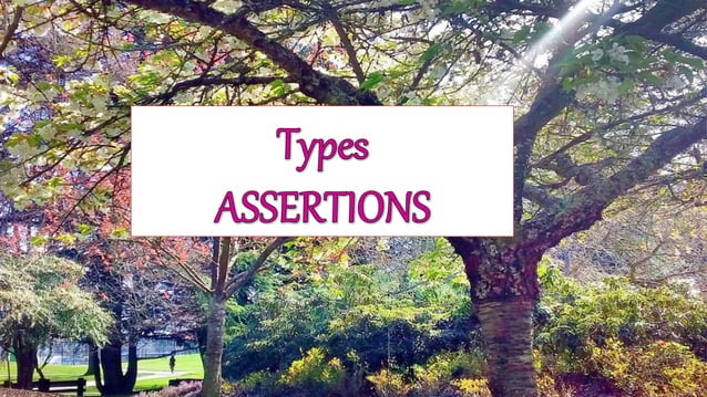 FORMULATING ASSERTIONS | PPTX