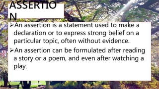FORMULATING ASSERTIONS | PPTX