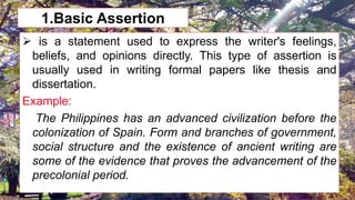FORMULATING ASSERTIONS | PPT