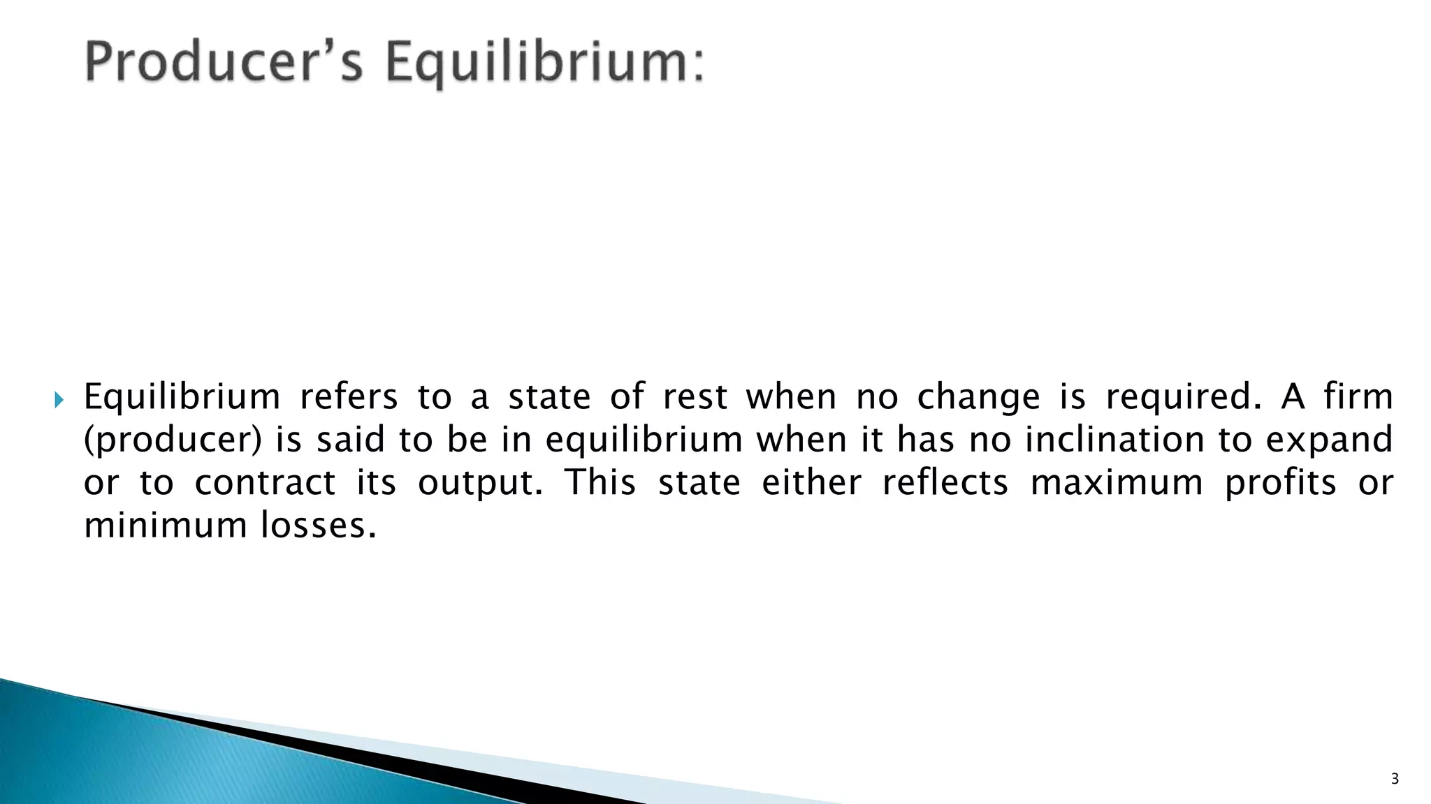 Producers equilibrium | PPTX