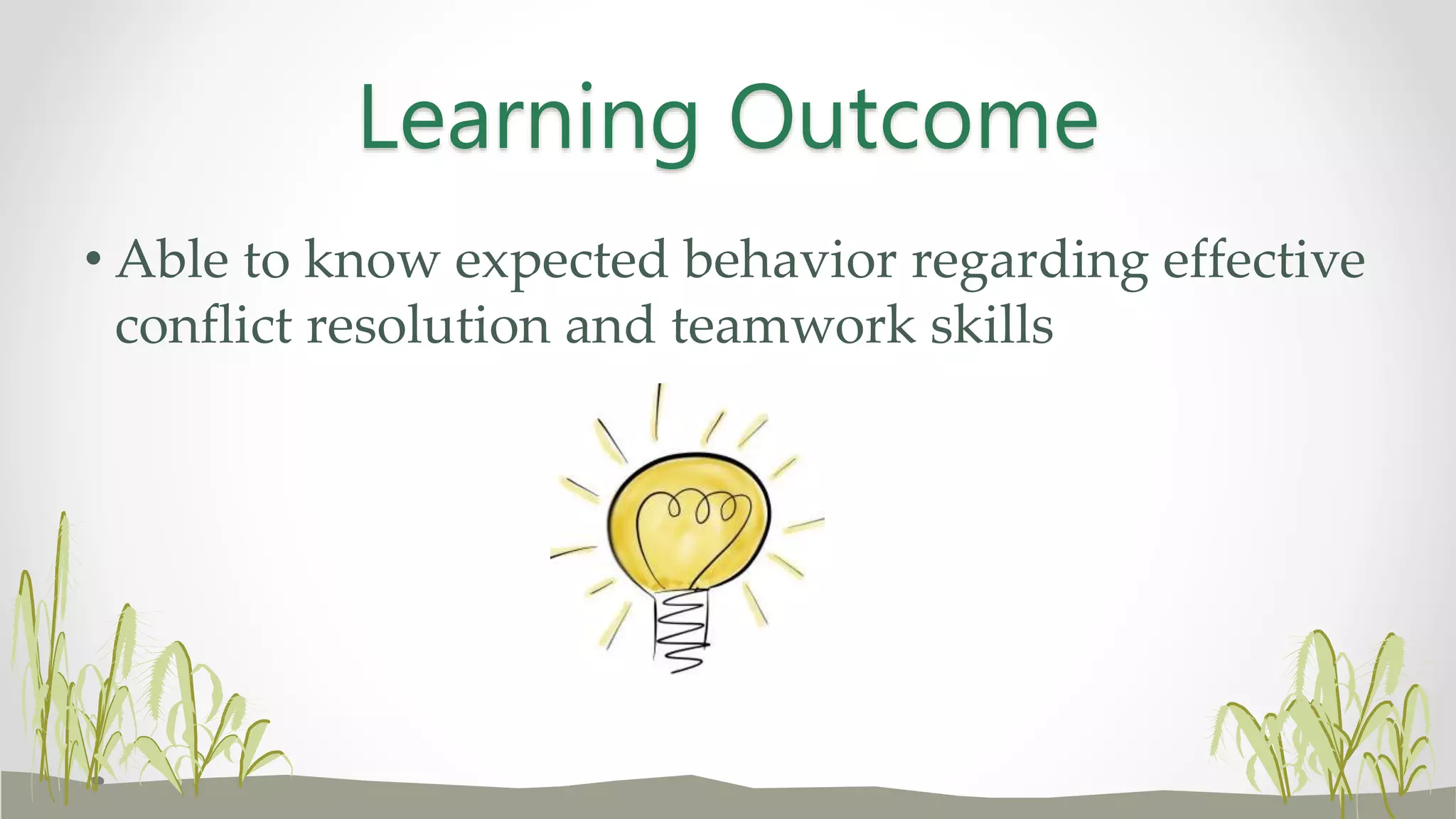 Effective conflict resolution and teamwork skills | PPTX