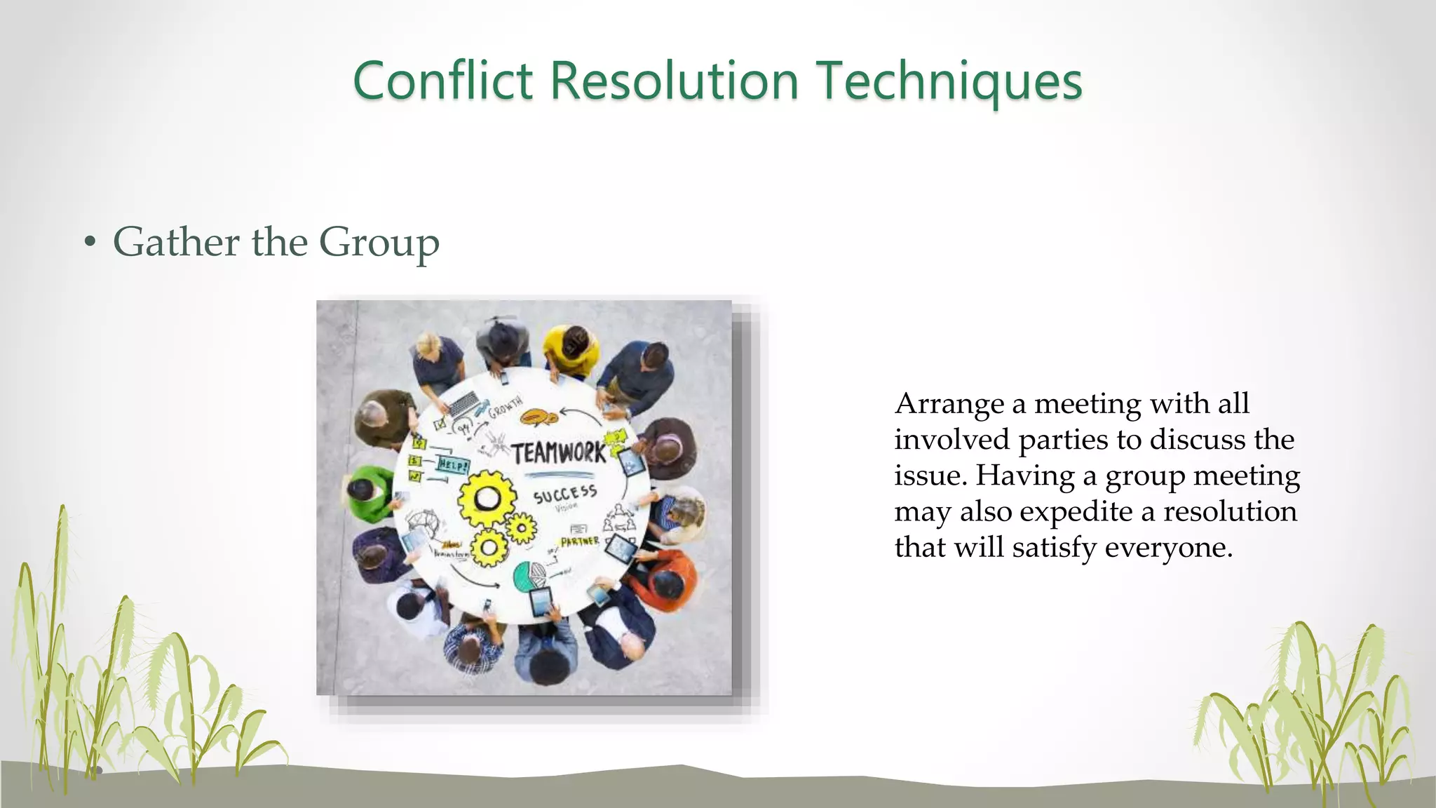 Effective conflict resolution and teamwork skills | PPTX
