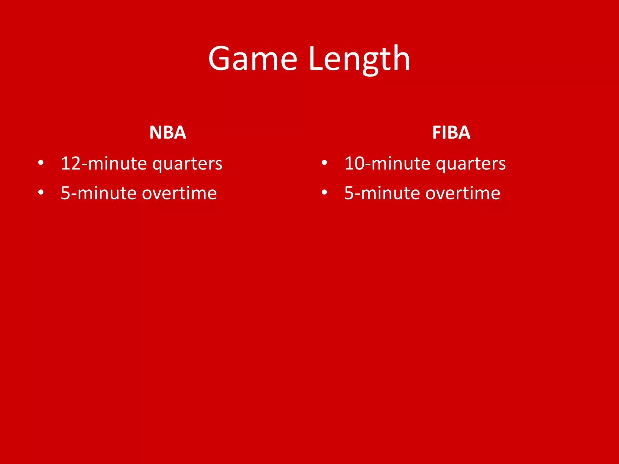 FIBA vs. NBA | PPTX