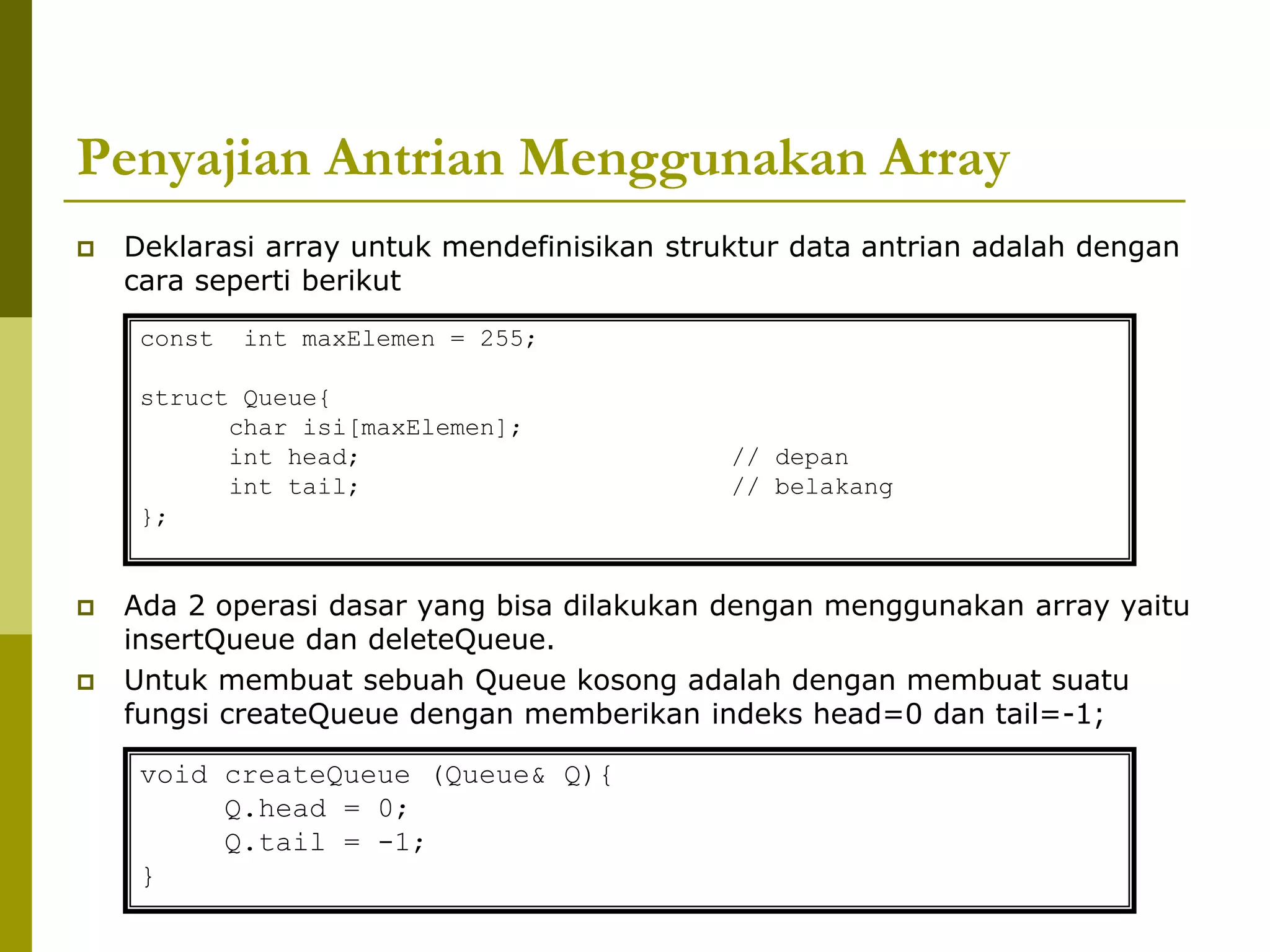 7. Queue (Struktur Data) | PDF