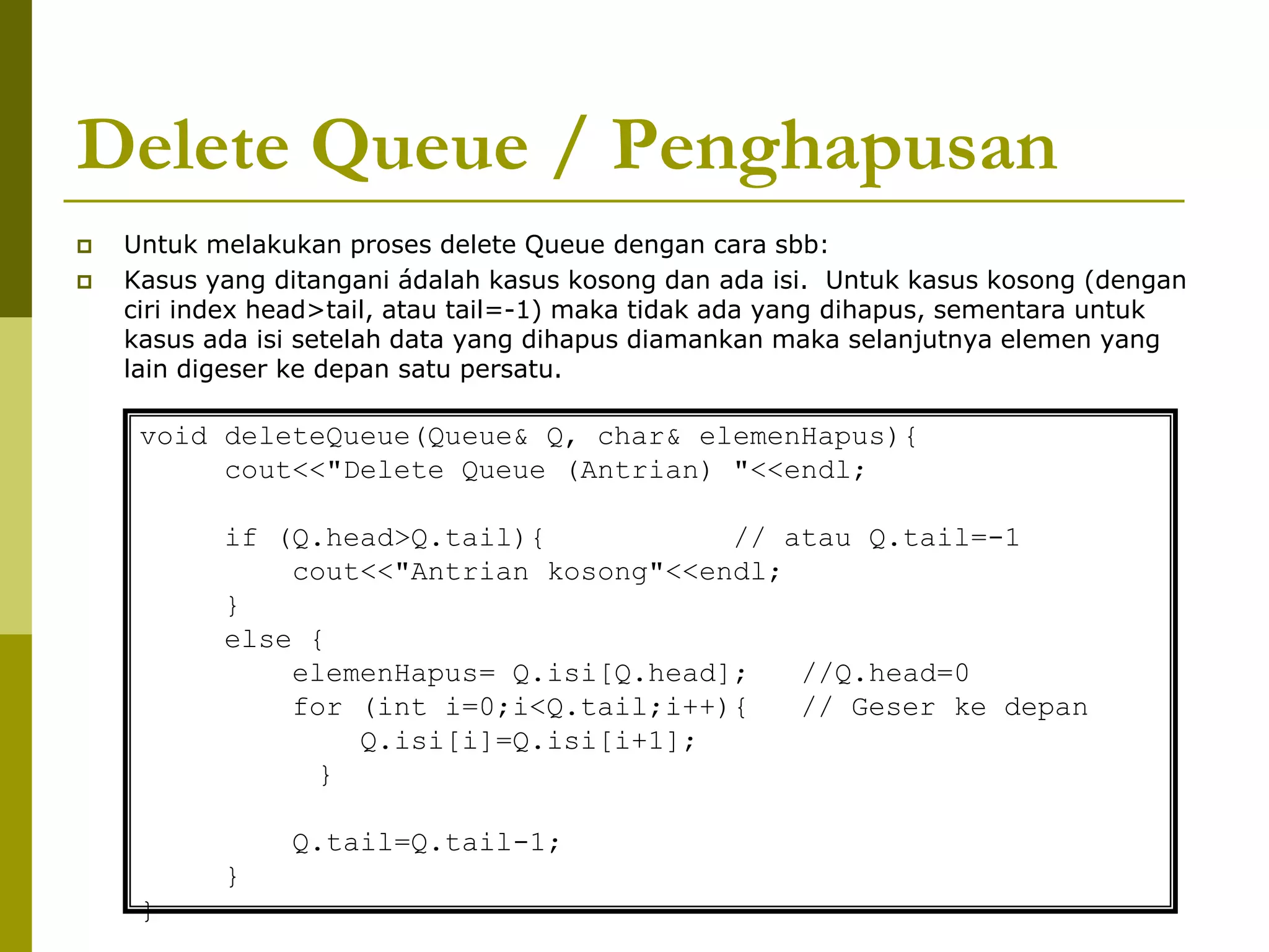 7. Queue (Struktur Data) | PDF