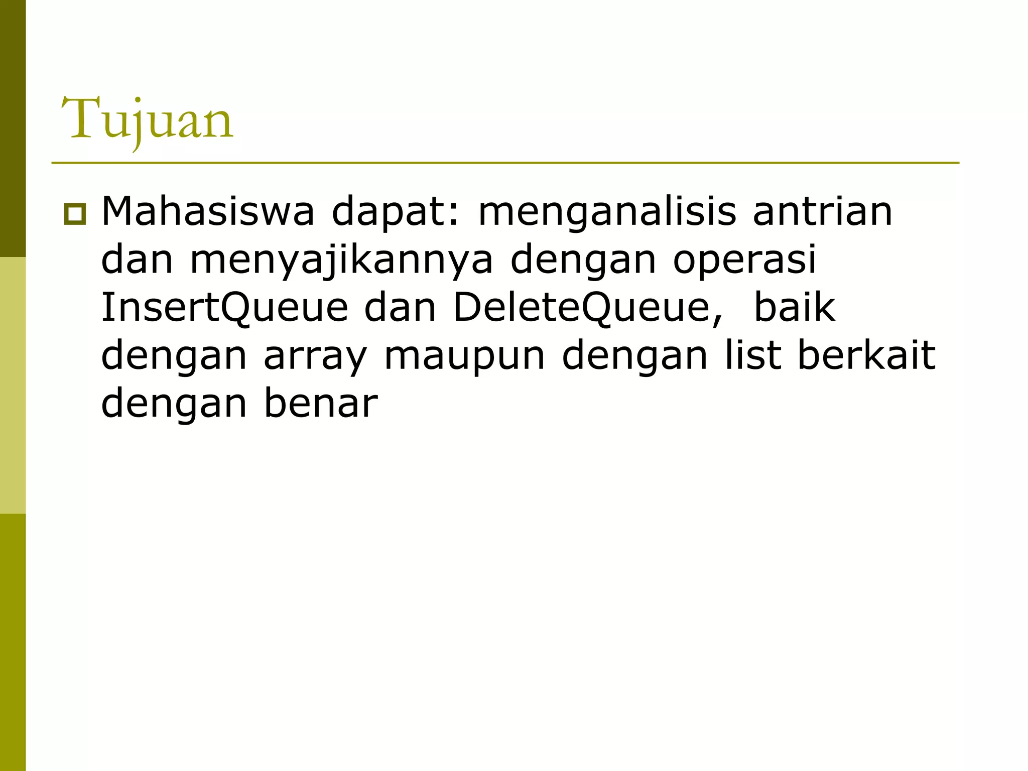 7. Queue (Struktur Data) | PDF