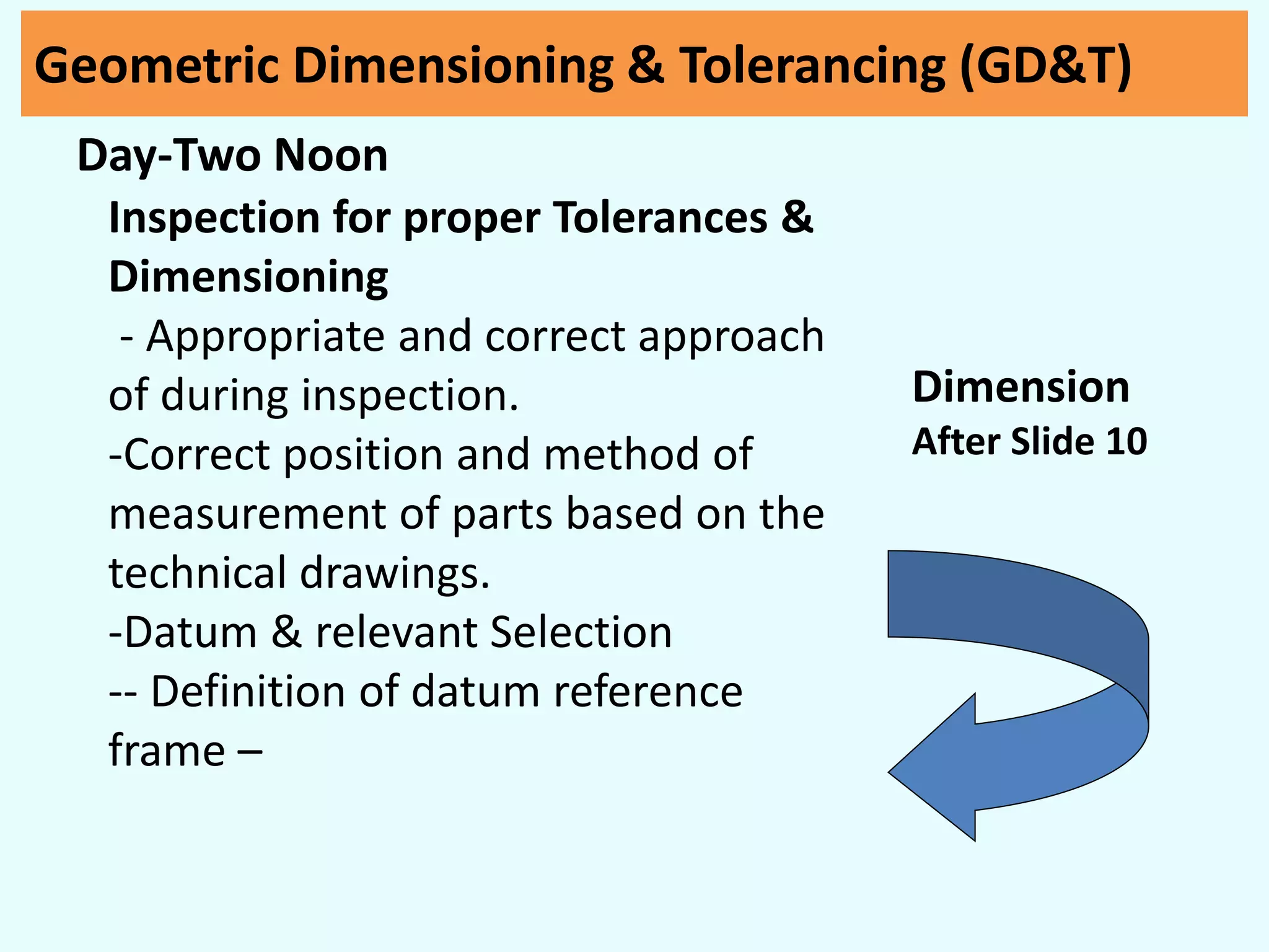 Geometrical Dimensioning & Tolerencing, GD&T Course. Day2 | PPTX
