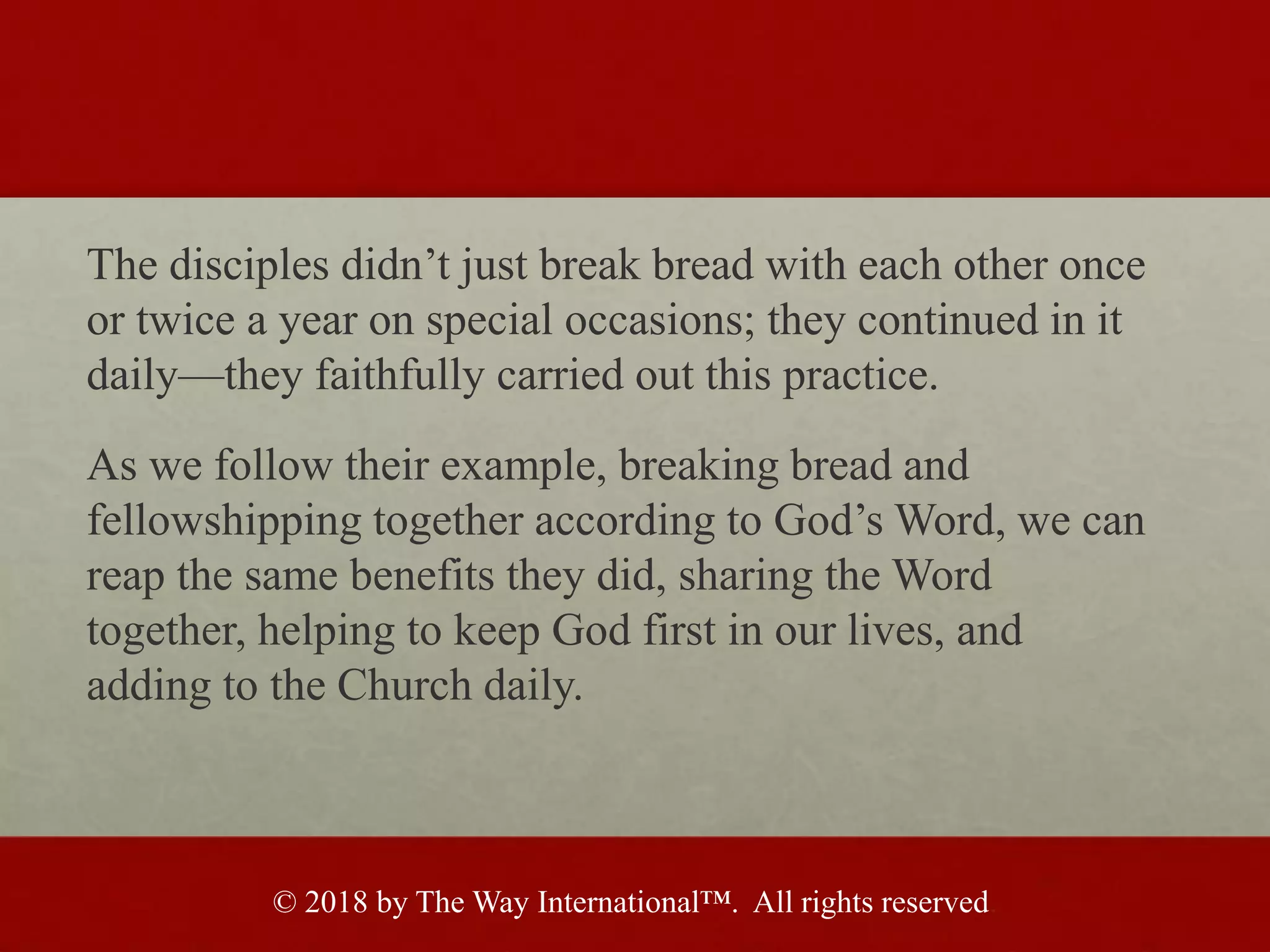Breaking Bread Together | PPTX