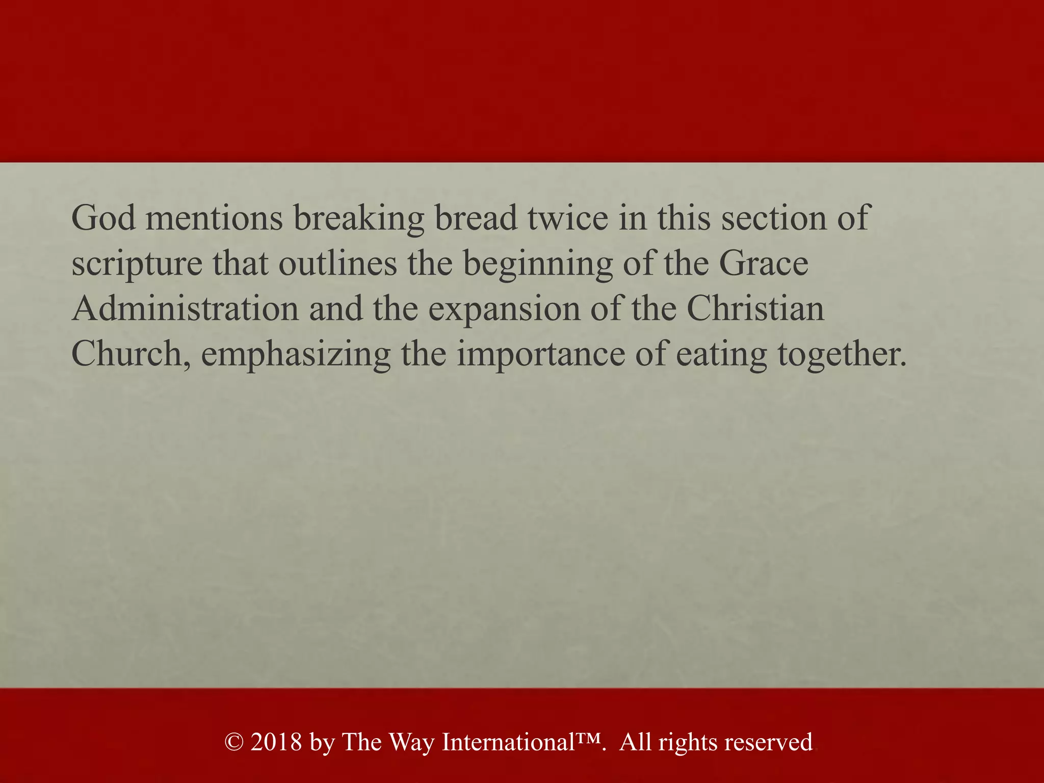 Breaking Bread Together | PPTX