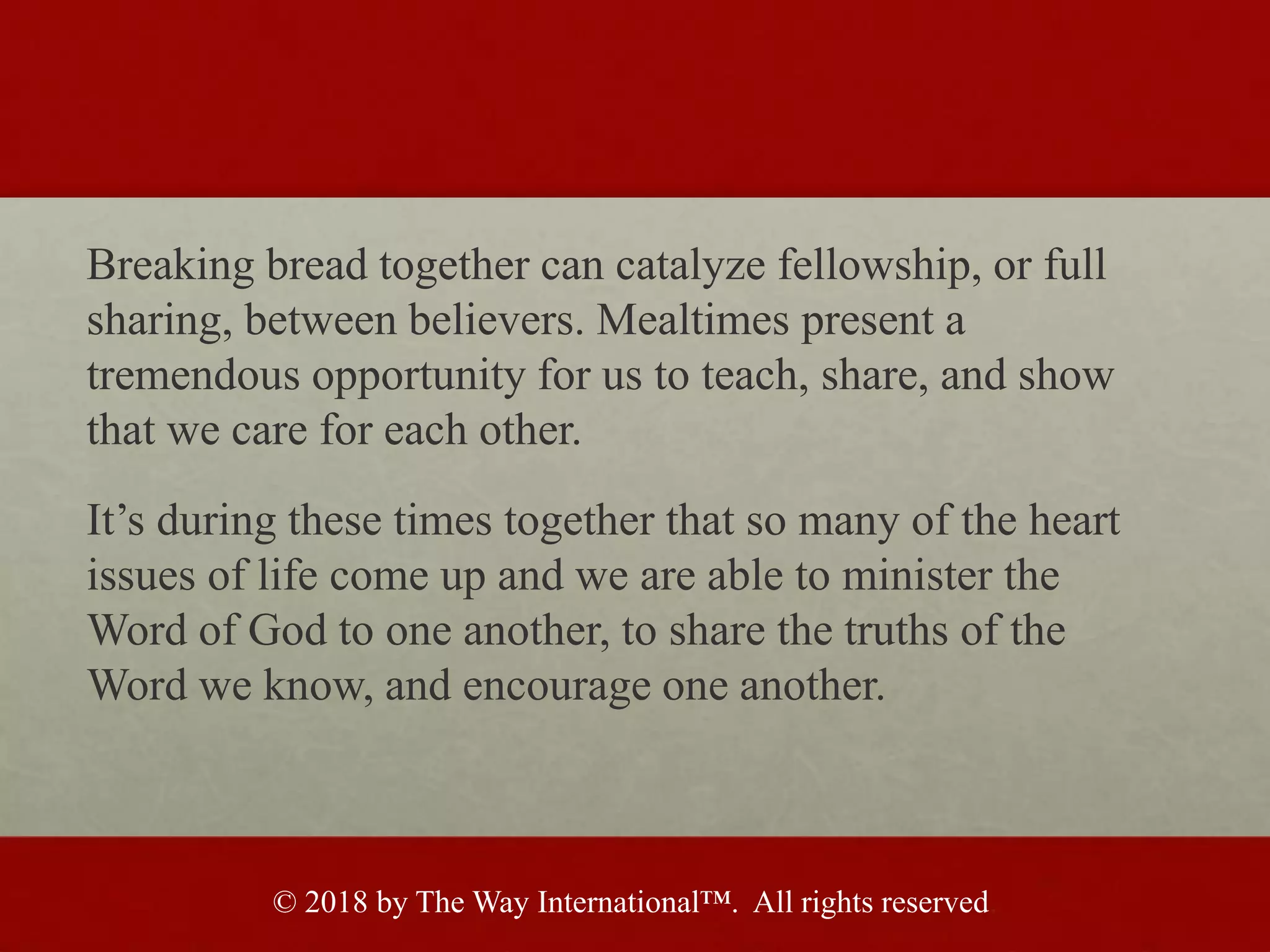 Breaking Bread Together | PPTX