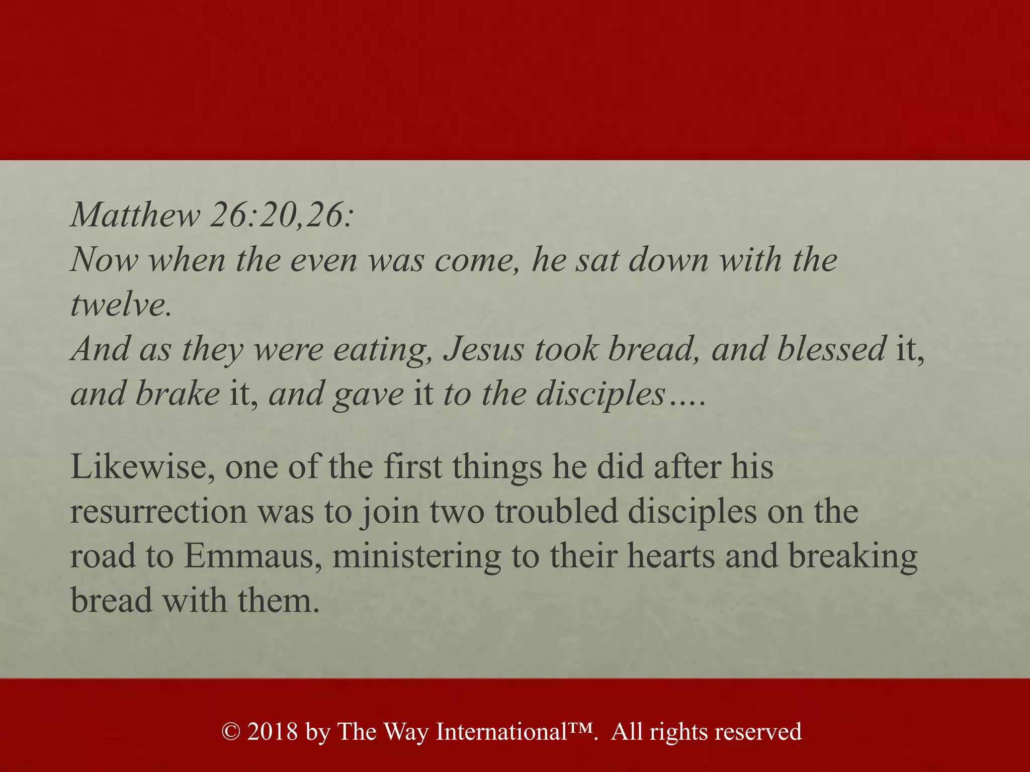 Breaking Bread Together | PPTX