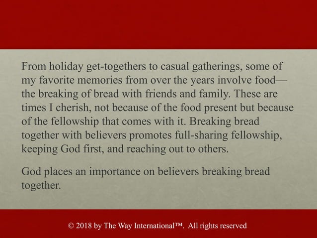 Breaking Bread Together | PPTX