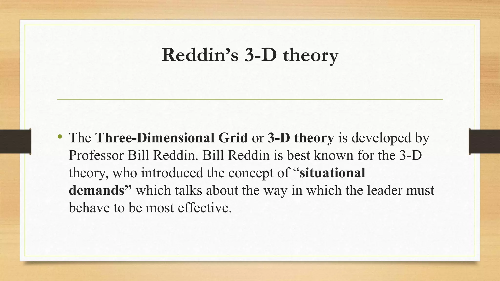reddin's 3D theory | PPTX
