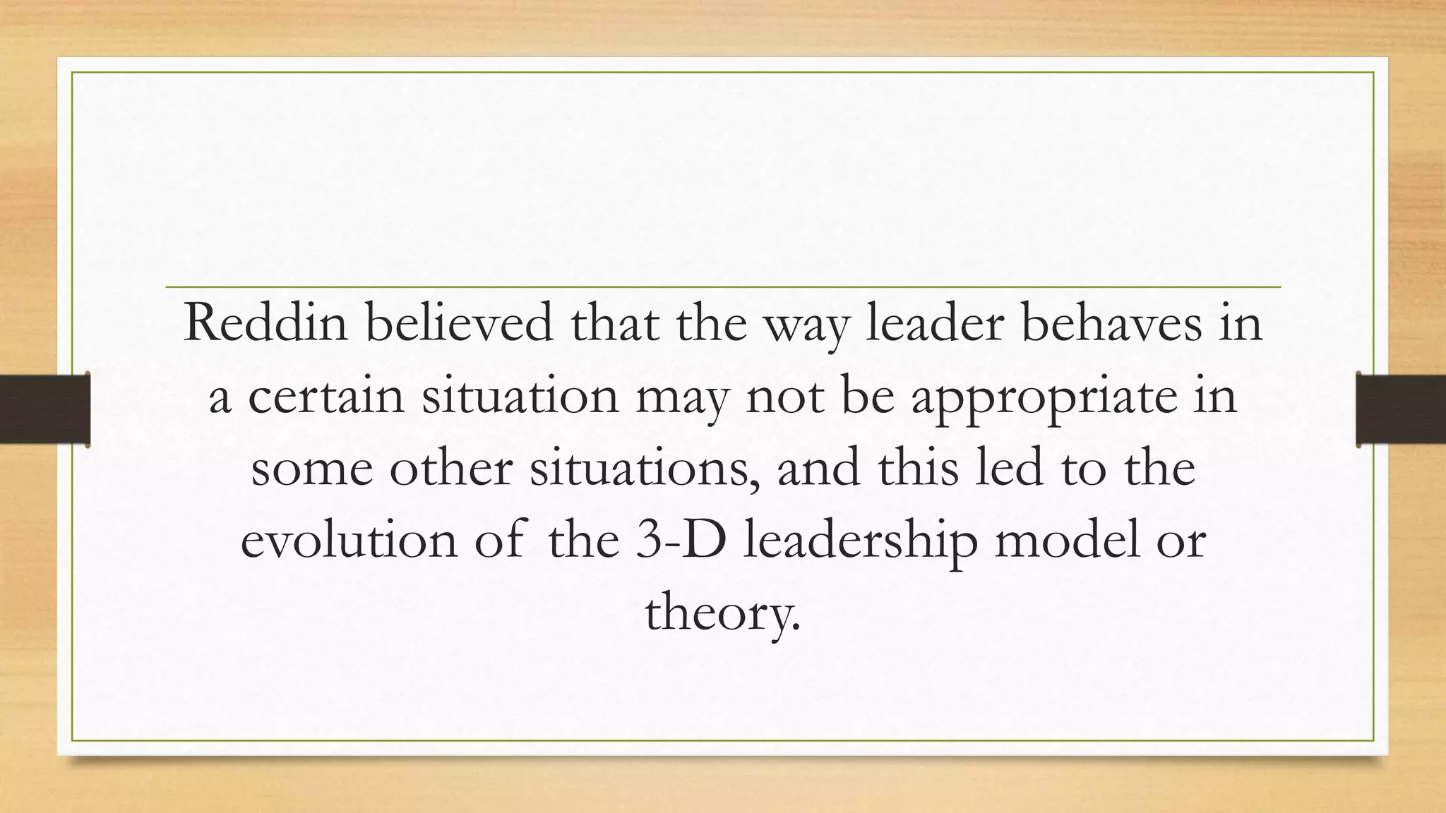 reddin's 3D theory | PPTX