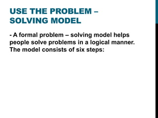 Problem Solving for Entrepreneurs | PPTX