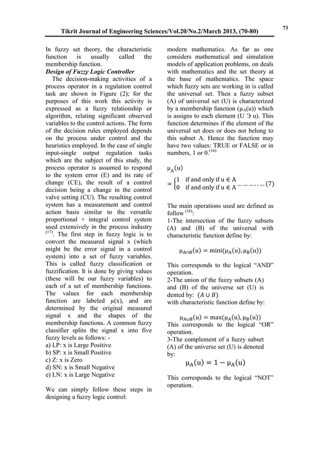FUZZY LOGIC Control of CONTINUOUS STIRRED TANK REACTOR | PDF | Mechanical and Industrial ...