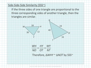 7.3 Similar Triangles | PPT
