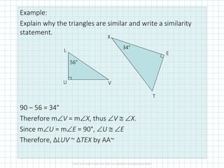 7.3 Similar Triangles | PPT