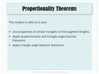 7.4 Triangle Proportionality Theorems | PDF