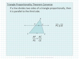 7.4 Triangle Proportionality Theorems | PDF