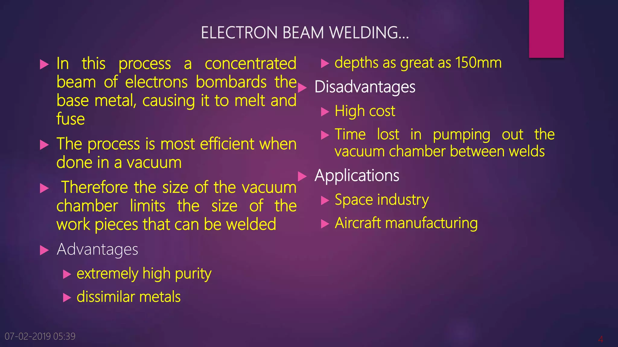 Electron beam and thermit welding | PPTX
