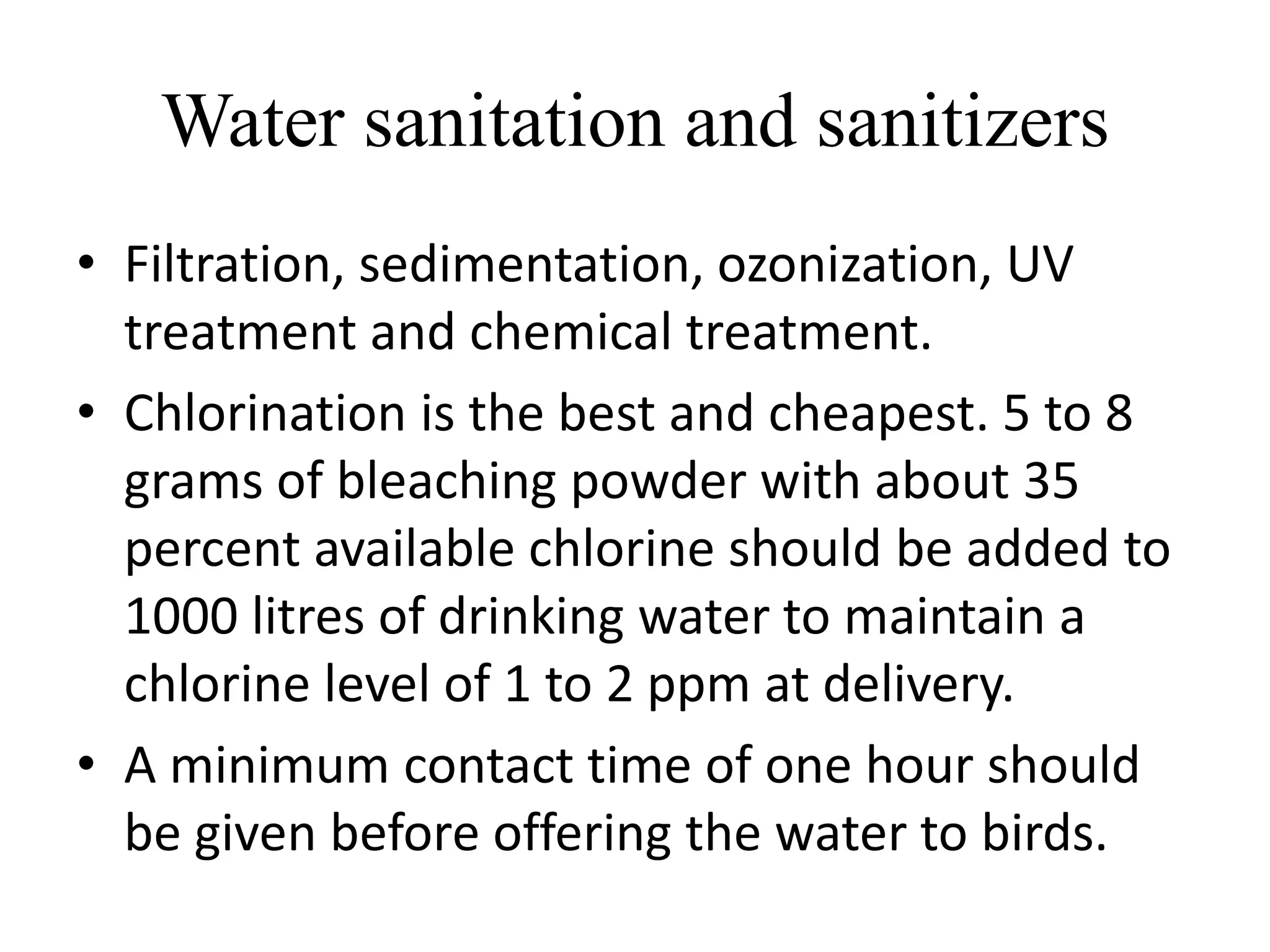 water management in poultry | PPTX
